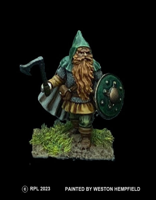 50-9211: Dwarf Warrior, Unarmored I, Facing Left – Ral Partha Legacy