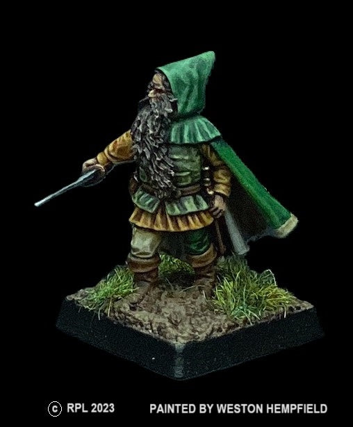 50-9212: Dwarf Warrior, Unarmored II, Facing Right – Ral Partha Legacy