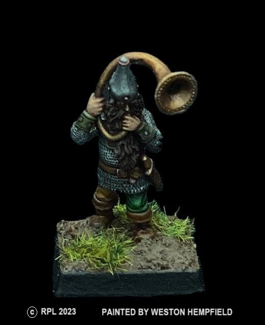 50-9276: Dwarf Musician with Horn – Ral Partha Legacy