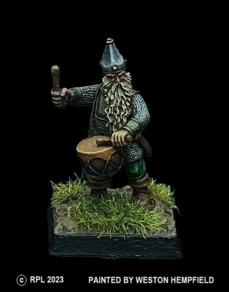 50-9277: Dwarf Musician with Drum – Ral Partha Legacy
