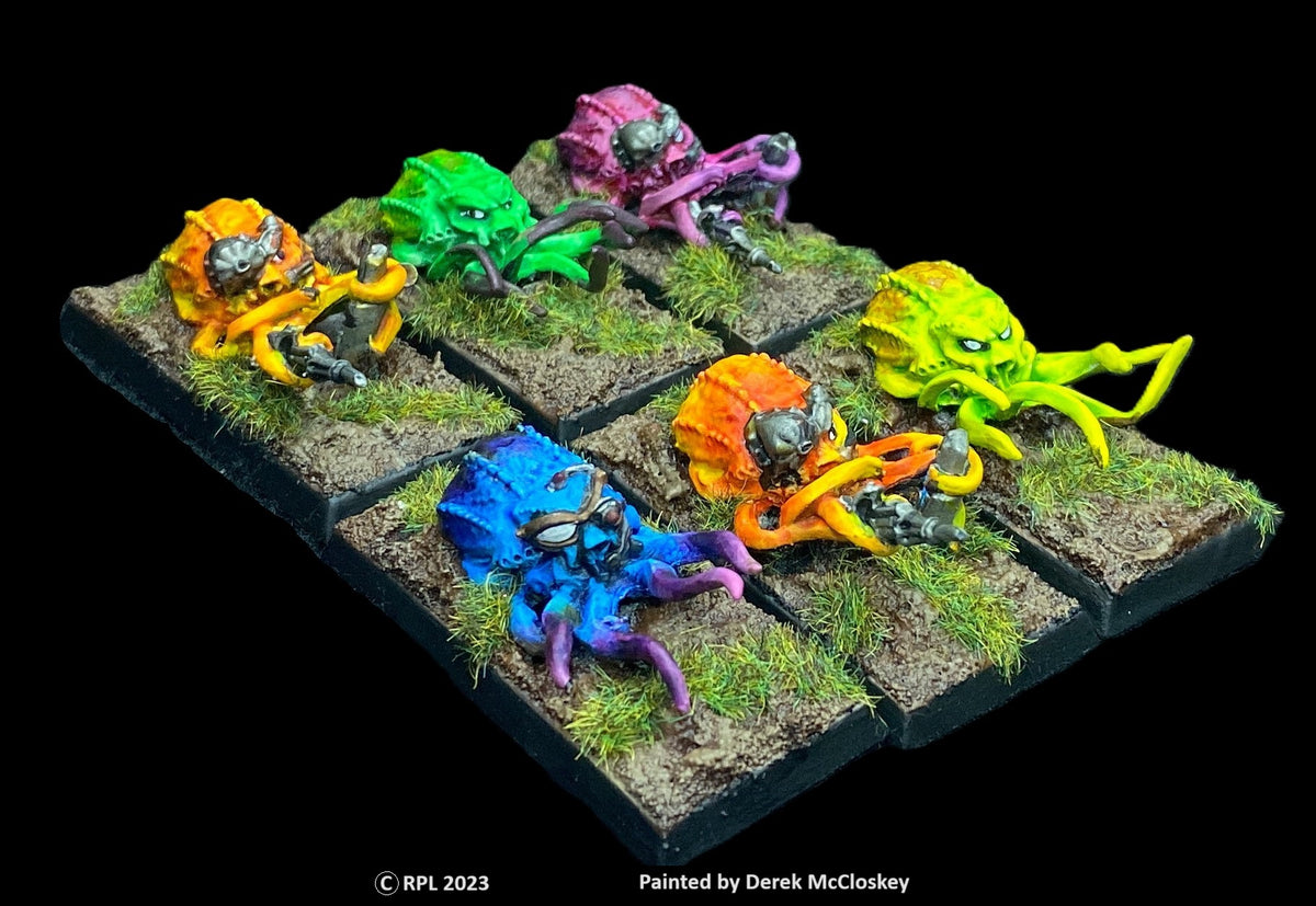 99-1302: Cephalid Infantry with Electro-Rifles [6] – Ral Partha Legacy