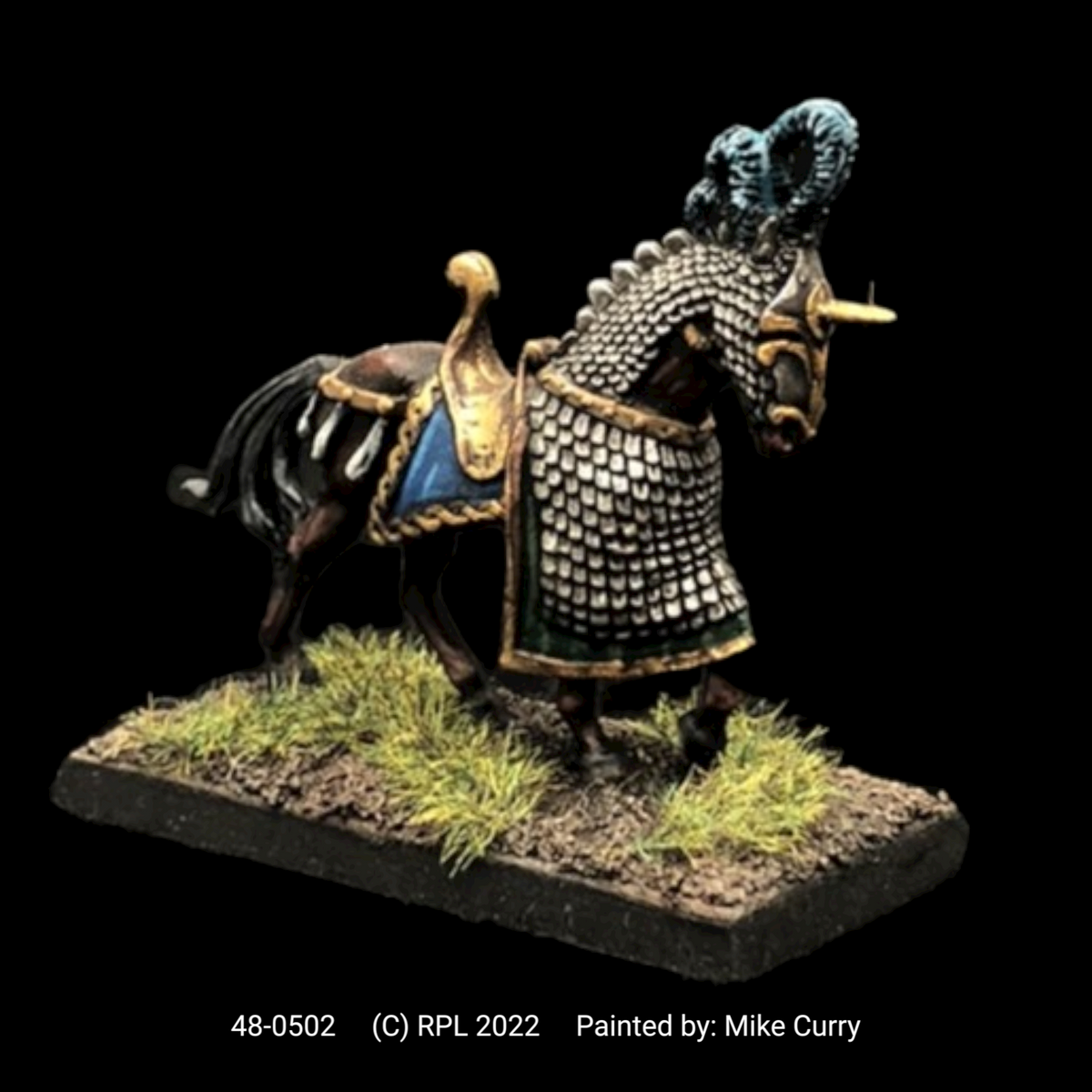 48-0502: Elf Horse with Heavy Barding – Ral Partha Legacy